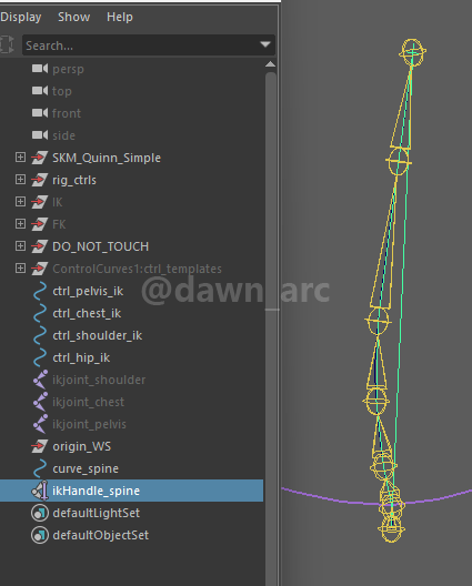 [Maya]Rigging 10 - Spine IK